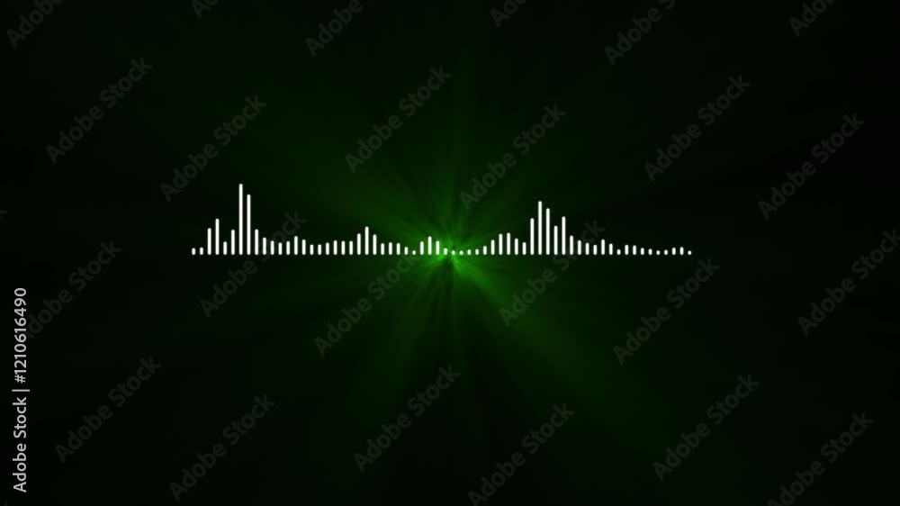 Sound wave audio spectrum black background, audio waveform spectrum ...