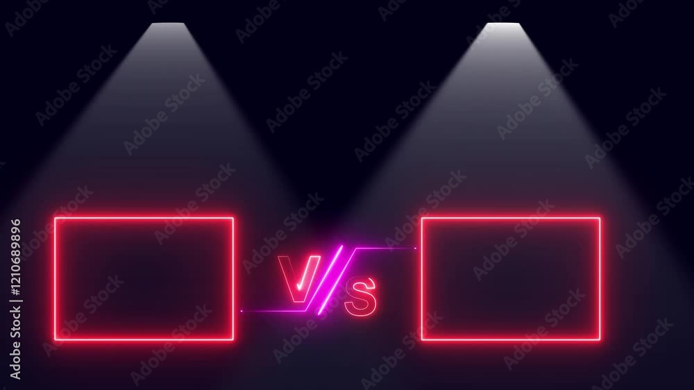 VS versus bars neon circle colorful colorful Style VS Animation vs ...