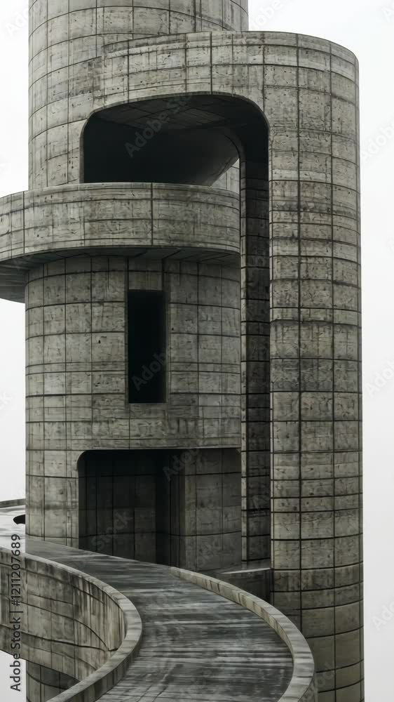 Unique concrete architectural structure showcases modern design with ...