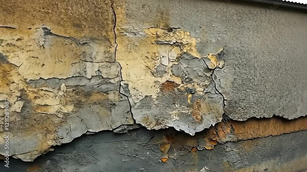 Decaying Wall Texture: A detailed close-up of a weathered wall ...