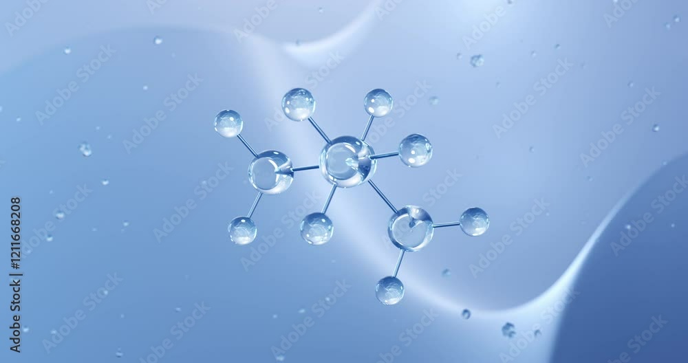 Isobutane Rotating Molecular Structure 3d Model Of Simplest Alkane Experimental