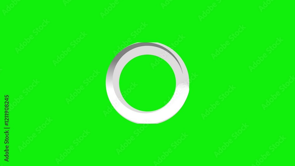 Refresh, Reload, Update, icon animation on green screen, white color ...