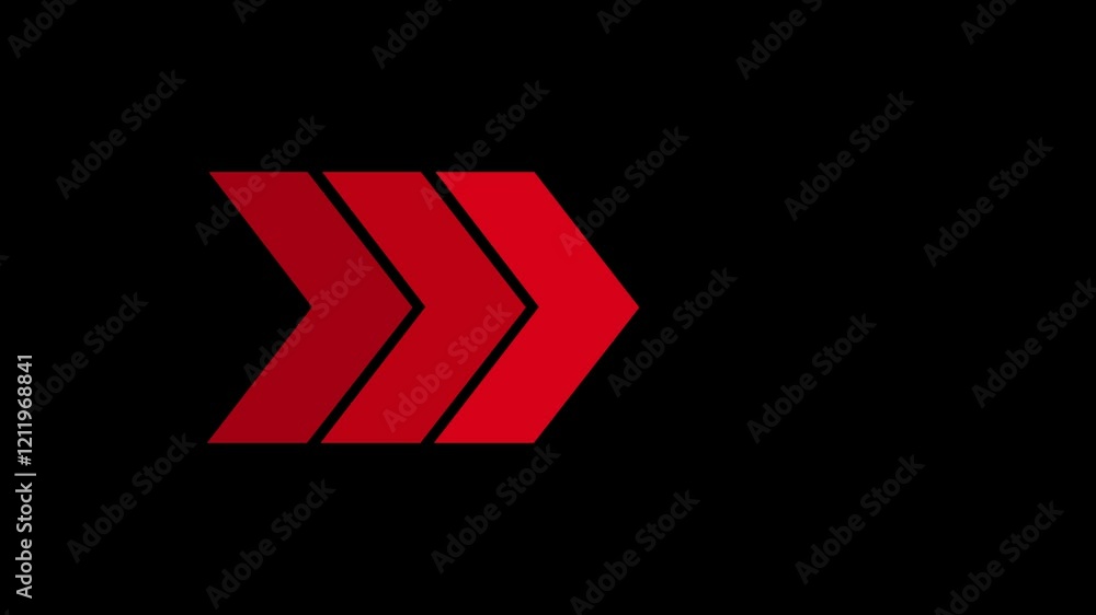abstract arrow pointing graphic animation. Arrow sign symbol looping ...