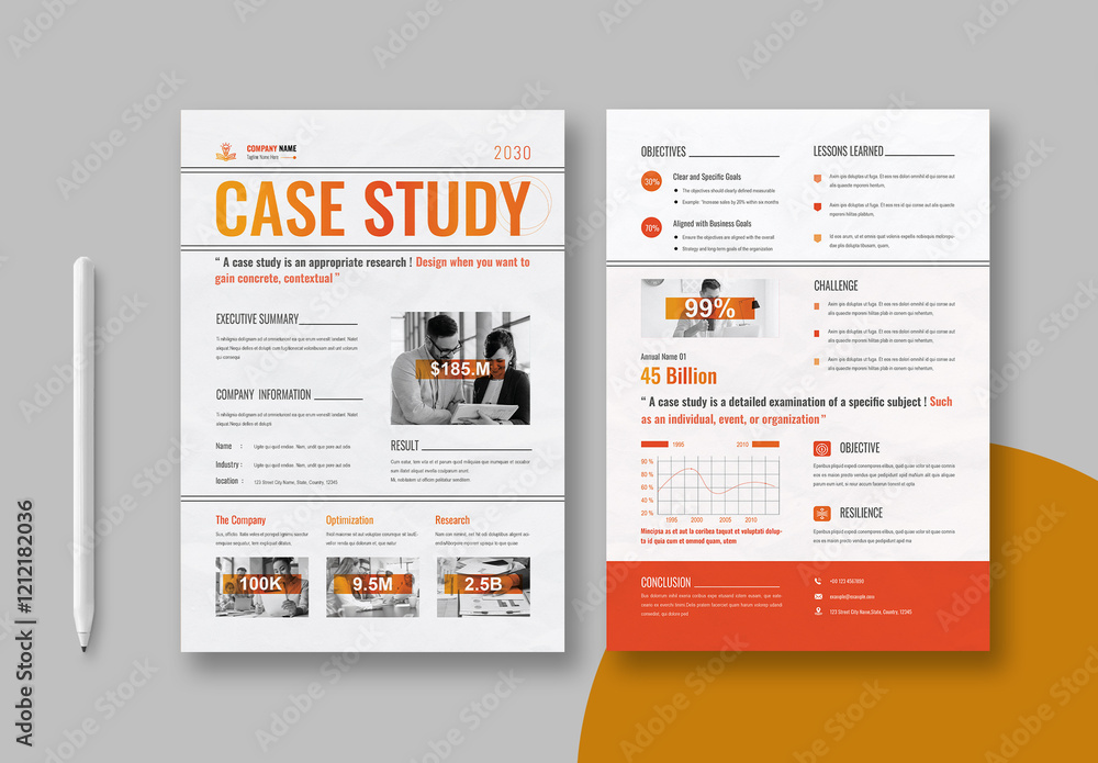 Case Study Template Stock Template | Adobe Stock