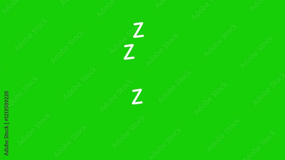 Sleep ZZZ Animation Icon. Sleeping ZZZ Symbol Animation Chroma Key ...