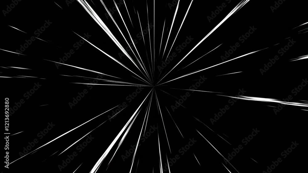 Manga zoom speed line animation. The diagonal speed line moves with the ...