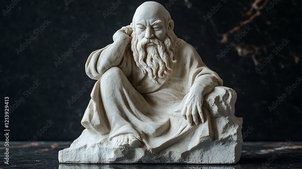 Photo & Art Print Ancient philosopher statue with philosophical pose ...