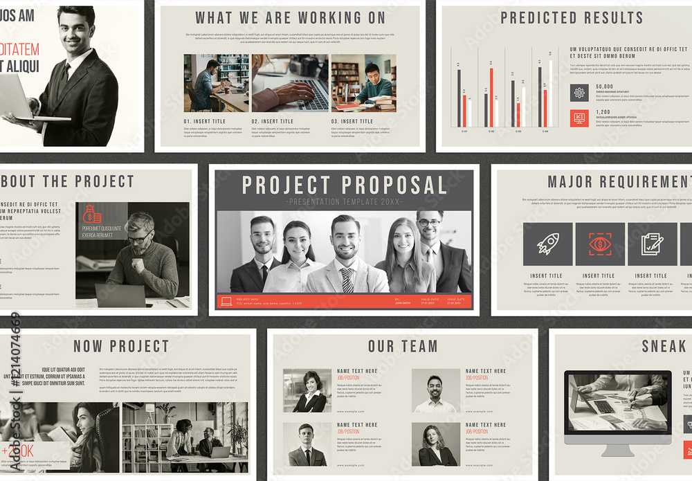 Project Proposal Presentation Template Design Layout Stock Template ...