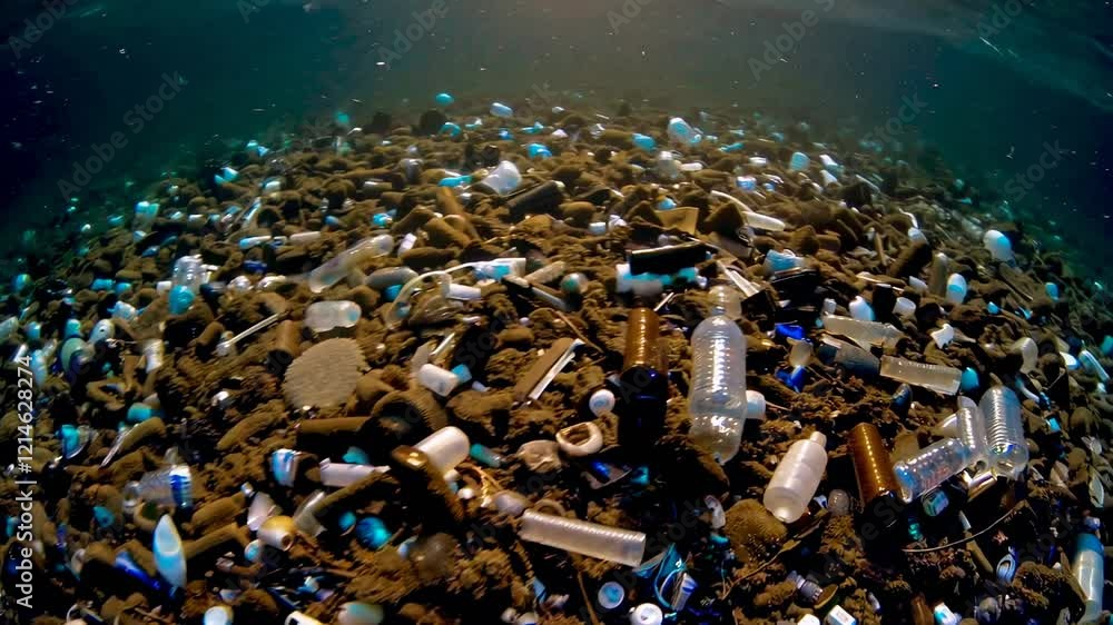 Plastic bottles, bags, and containers are polluting the ocean floor ...