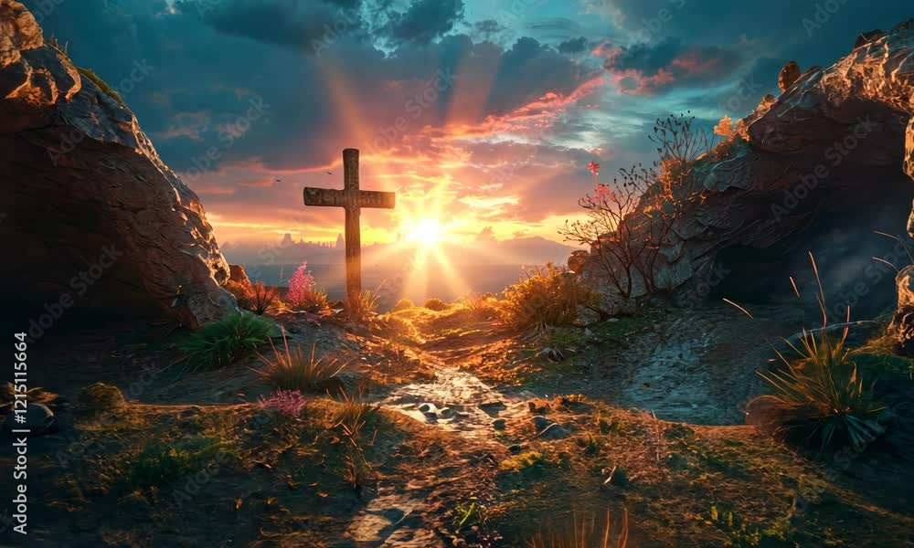 easter religion,jesus christ cross easter resurrection concept ...