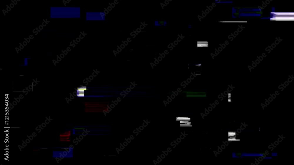 Analog Static Noise texture overlay. Horizontal stripes offset . No signal white noise artifacts ...