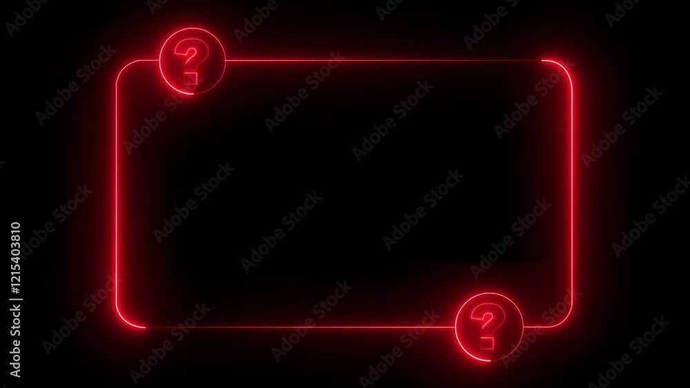 Question Mark frame Motion Element transparent background animation ...