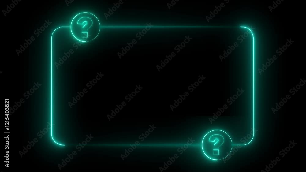 Question Mark frame Motion Element transparent background animation ...