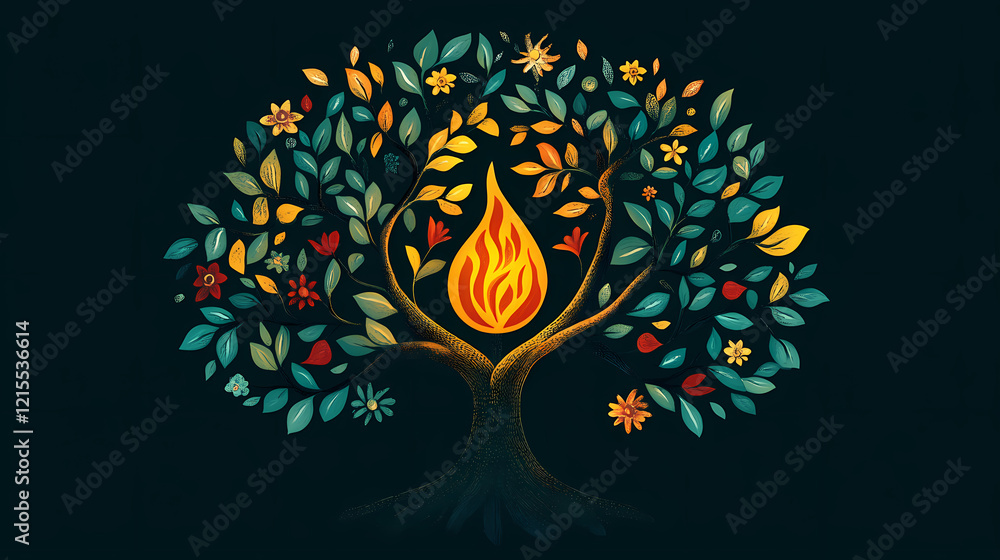 Poster Tree of life symbolising eternal life connection to god ...