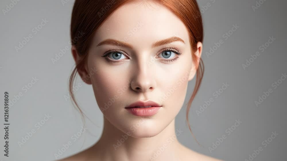 3 transitions for age comparison concept. Same face portrait young and ...