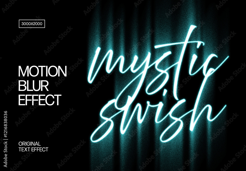 Motion Blur Text Effect Mockup Stock Template | Adobe Stock