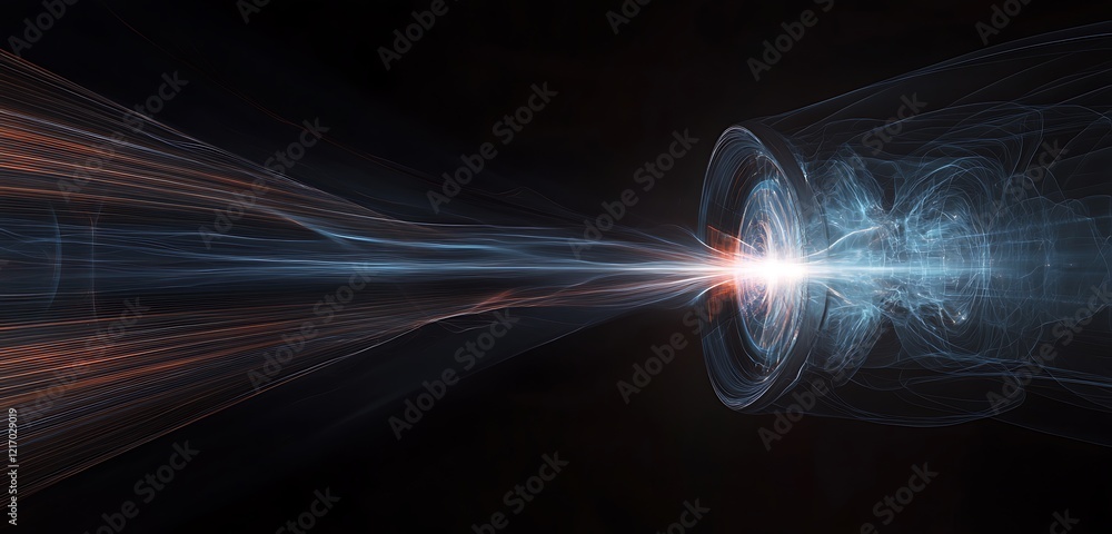 Poster The spread of an electromagnetic pulse in a vacuum showing ...