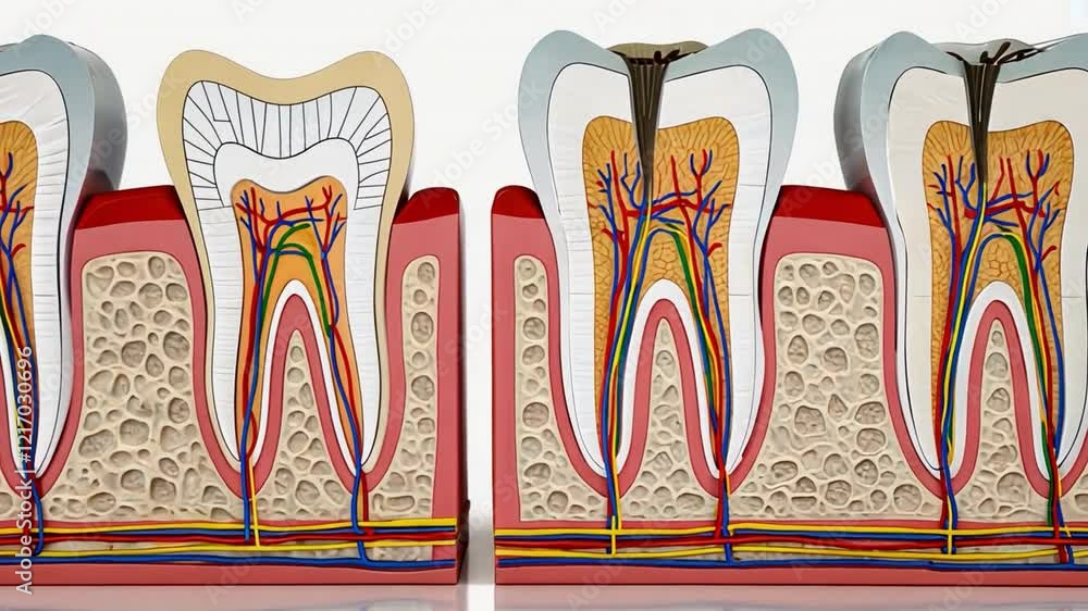 Dental Health Comparison: A side-by-side comparison of healthy and ...