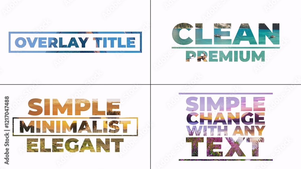 Simple Overlay Titles Stock Template | Adobe Stock