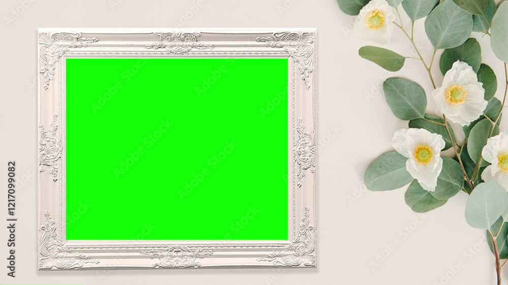 Polaroid Green Screen, Green screen Photo Frame, empty frame Green ...