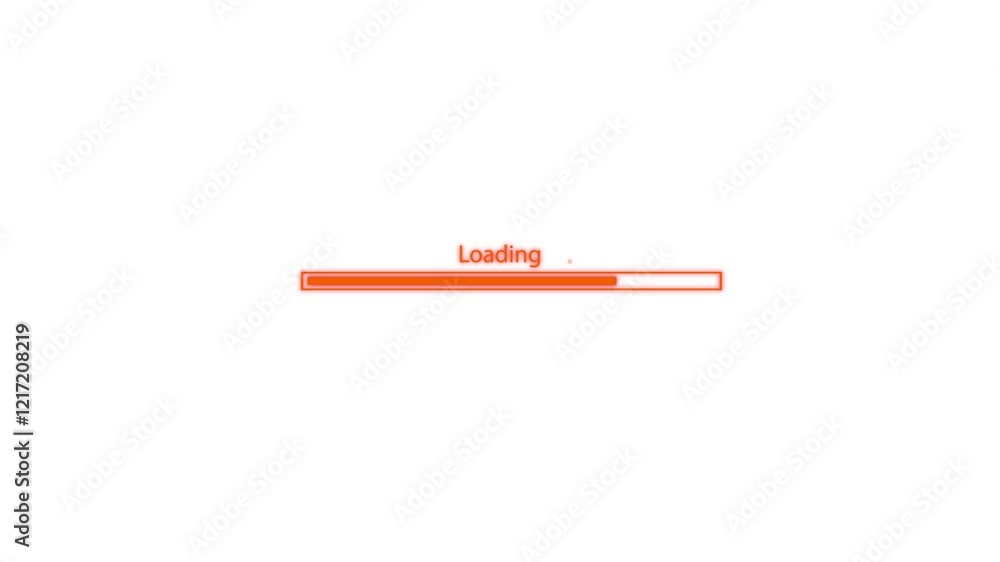 Glitch loading bar. Animation of cyberpunk style loading bar with ...