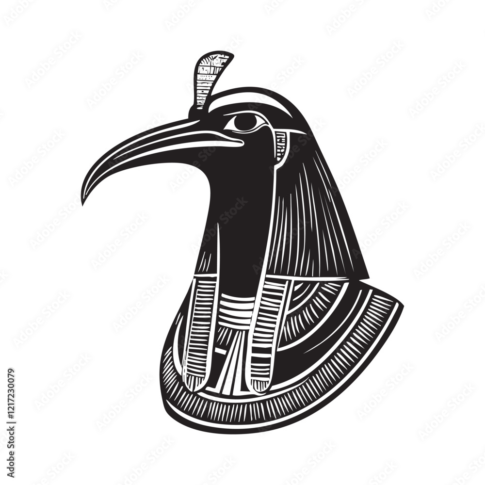 Photo & Art Print Stylized depiction of the Egyptian god Thoth with a ...