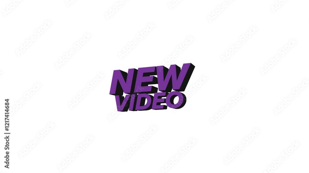 Eye-Catching Thumbnail Announcing "New Video" Content Animated on ...