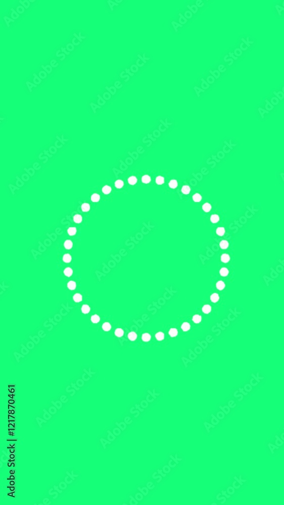 vertical 2d animated white dotted highlight circle lines motion ...