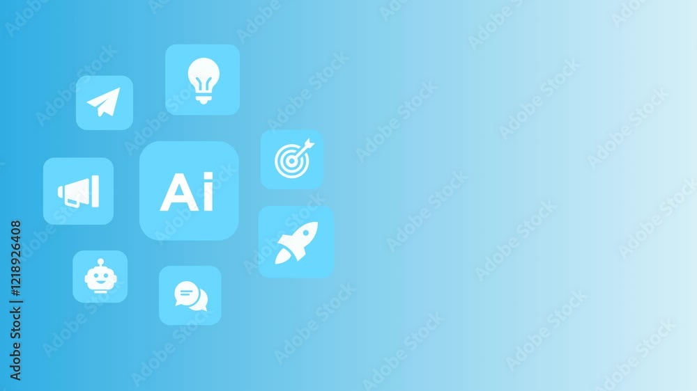 Vidéo Stock Animated artificial intelligence background.Animation ...