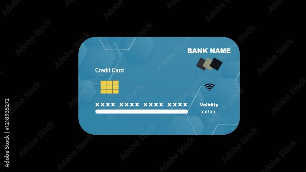 Credit Card Animation; 2D animation of credit card Stock Video | Adobe ...