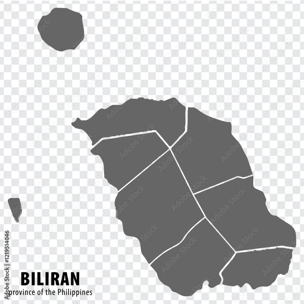 Poster Blank map Biliran of Philippines – Wall Art | UkPosters