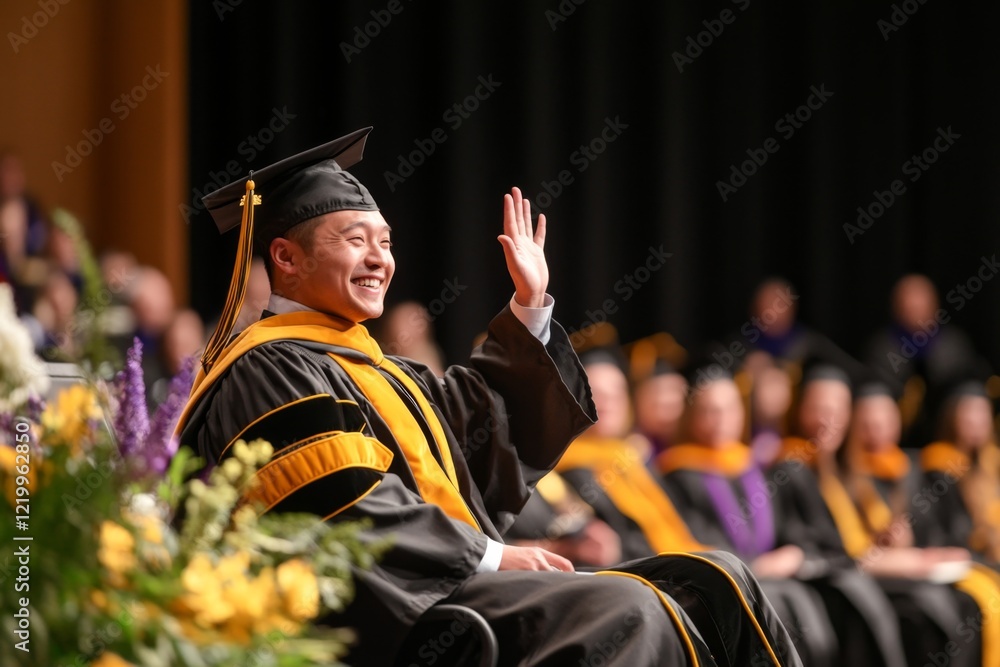 Photo & Art Print A person tripping onstage during a graduation ...