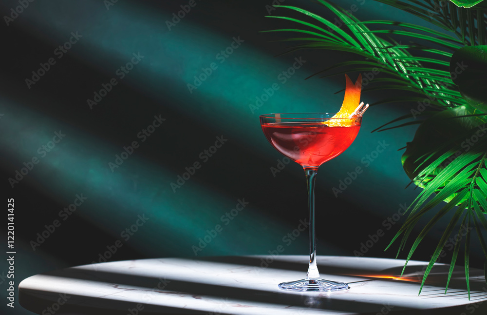 Poster Golden Gate Spritz alcoholic cocktail drink with gentian bitters ...