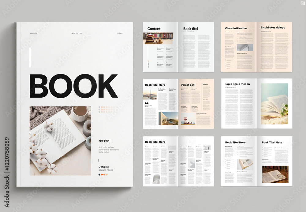 Minimal Book Template Stock Template | Adobe Stock