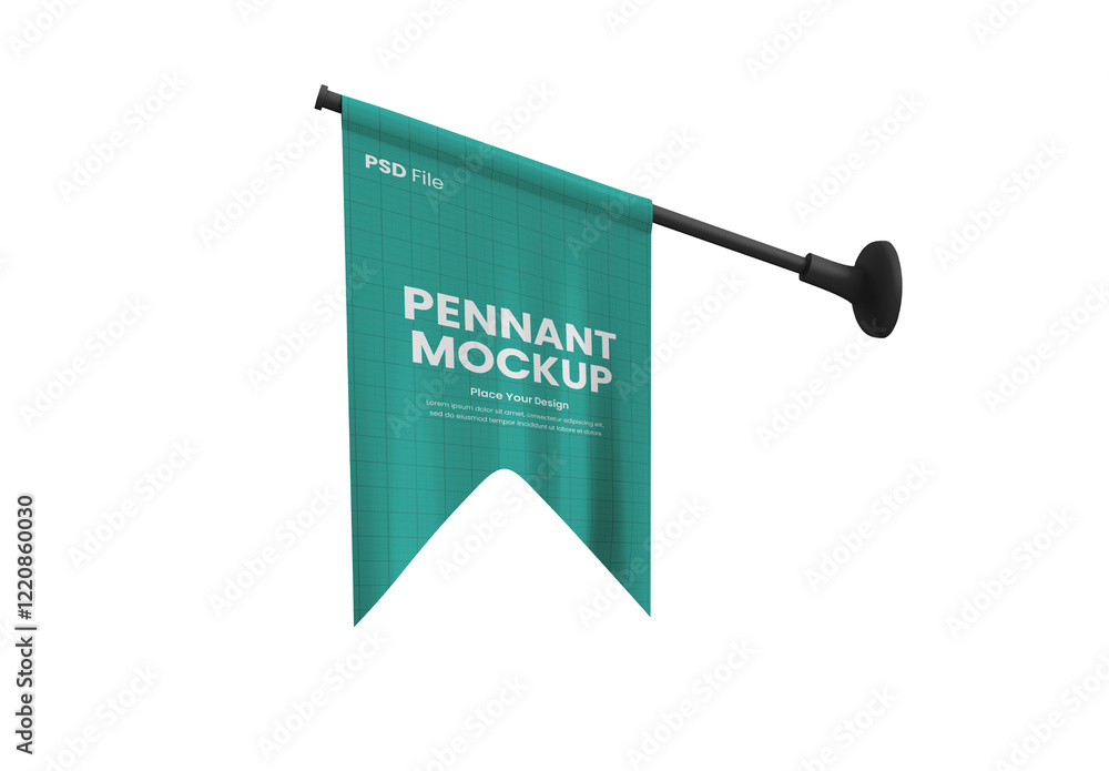 Pennant Flag Mockup Stock Template | Adobe Stock