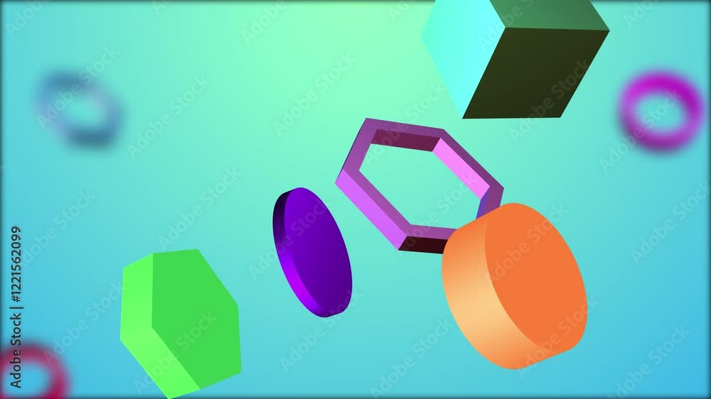 3d Shape Animated Motion, 3d Geometric Shape Animation And Wiggling On ...