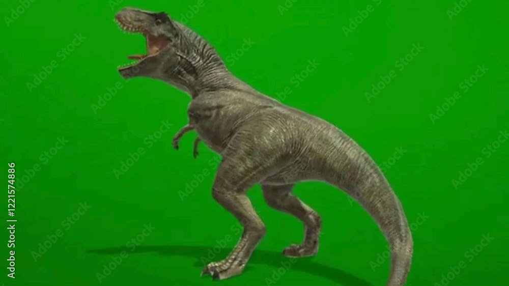 Tyrannosaurus rex Walking on Green Screen 4k. T-rex Green Screen 4k ...