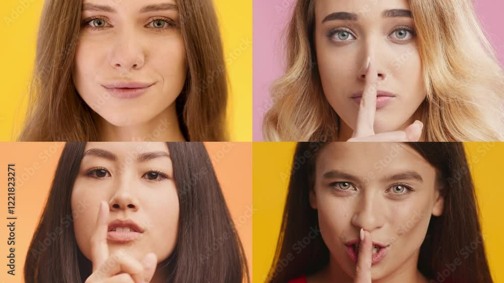 Four women showcase a spectrum of emotions, engaging in distinct ...