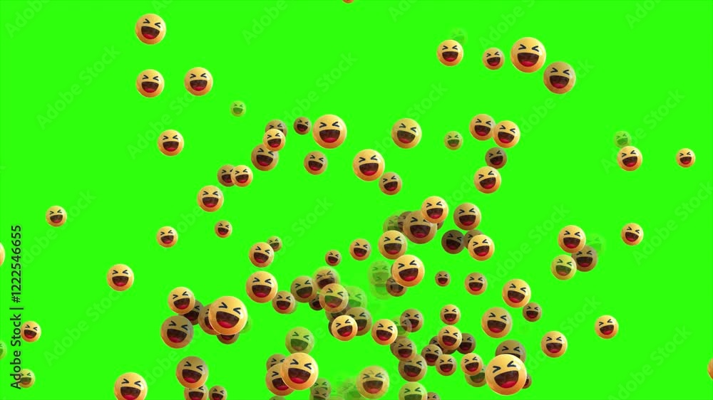 Animated Laughing Emojis on Green Screen BackgroundAnimated Laughing ...