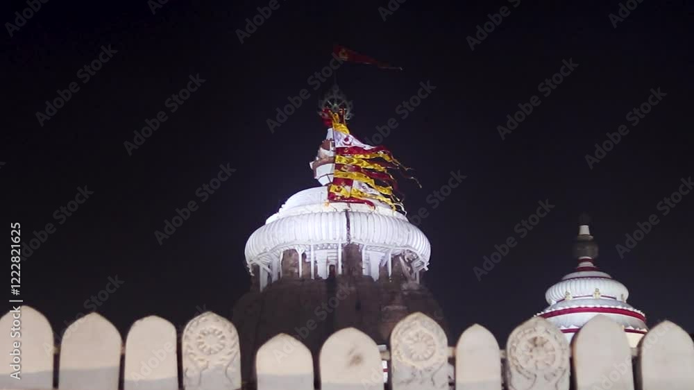 Tower of the Jagannath Temple in Puri, India. white pagodas and tower ...