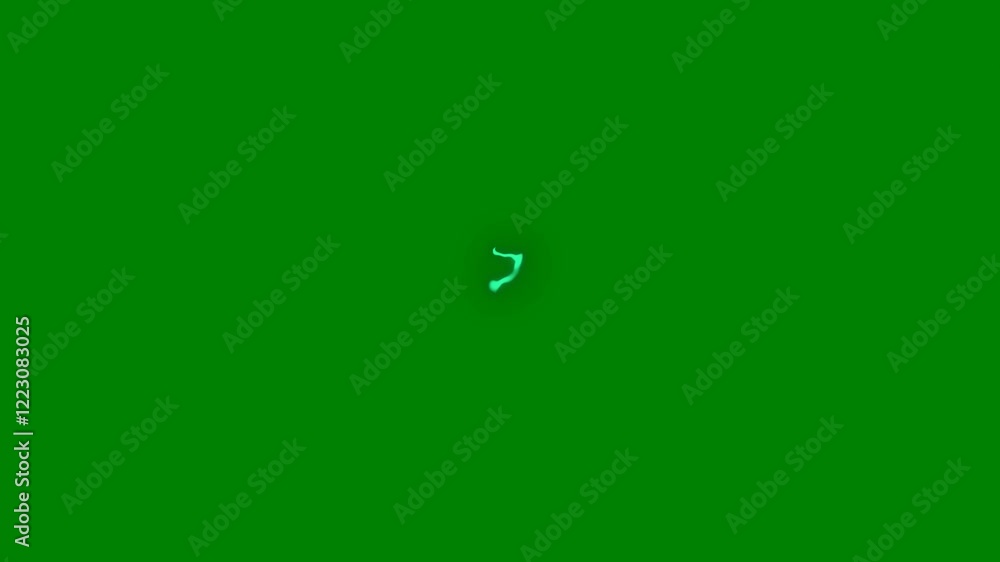 Expanding light wave animation on Green Screen, useful for seamless ...