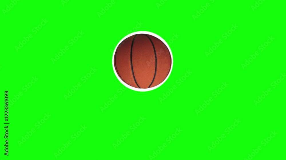 Basketball animation isolated on transparent background. 4k animation ...
