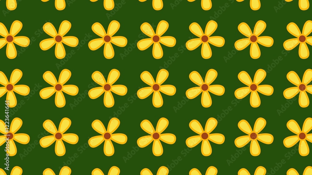 Looping Beautiful Animated Flowers Background Stock テンプレート | Adobe Stock