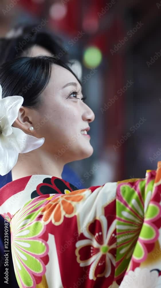 A young woman in her twenties is a traditional graduation ceremony in ...