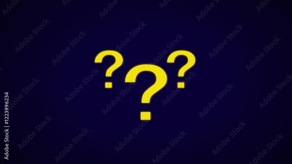 question mark animation pop up question mark flat and 3d screen looping ...