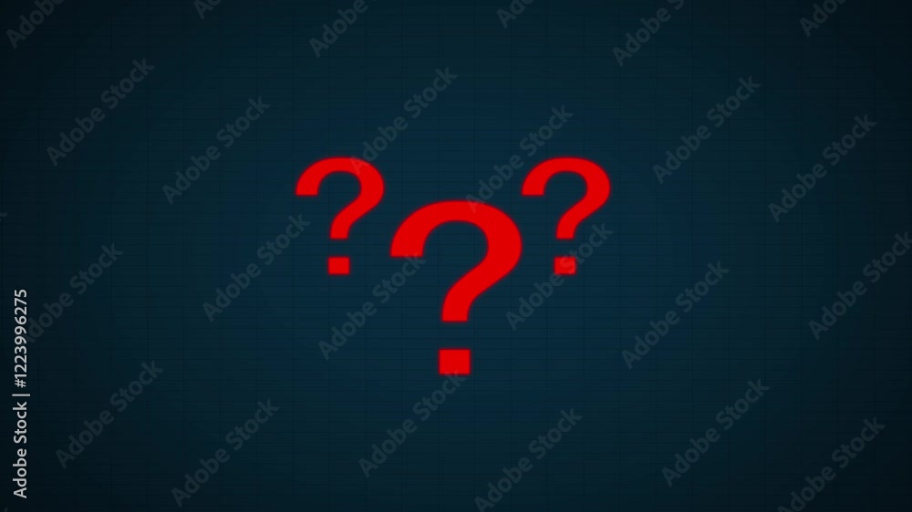 question mark animation pop up question mark flat and 3d screen looping ...