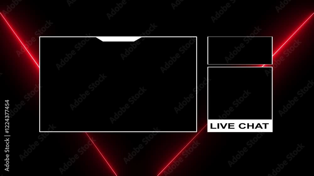 Neon stream overlays intermission screen,, futuristic twitch overlay ...