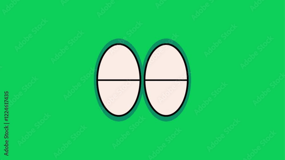 Cartoon Eye Looking Around Blinking 2D Animation loop animation on ...
