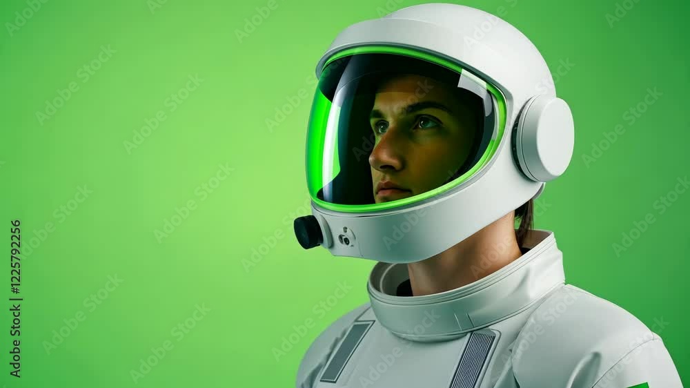 Zero Gravity Training with Green Screen Background Featuring Astronaut ...