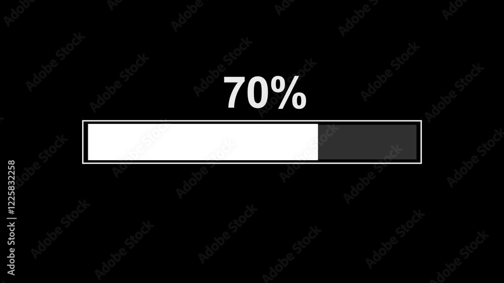 70% Bar Chart Animation loading icon diagrams Infographics Abstract ...